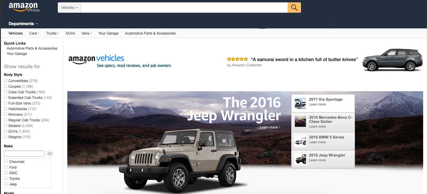 Amazon Vehicles is a new destination for car shoppers - SlashGear