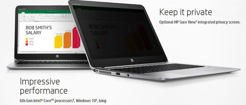 HP EliteBook gain Sure View privacy screen option - SlashGear