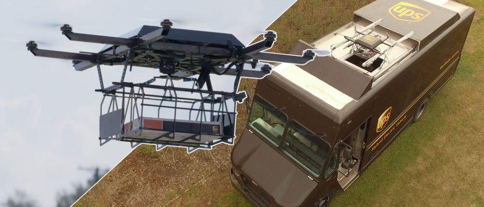 UPS drone launched from truck on delivery route - SlashGear