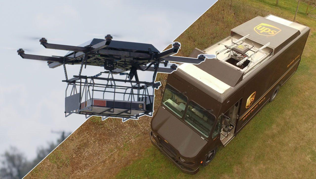 UPS drone launched from truck on delivery route - SlashGear