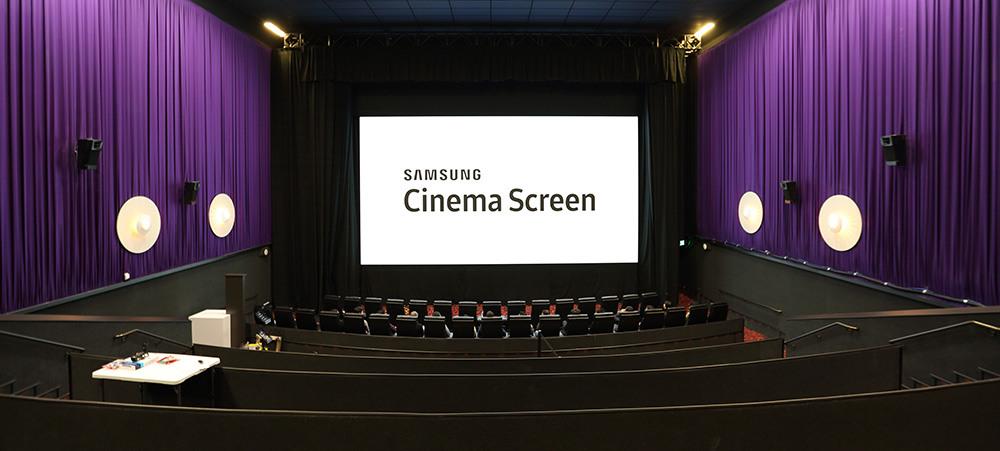 Samsung Cinema Screen is a 34ft Ultra HD screen for movie theaters ...