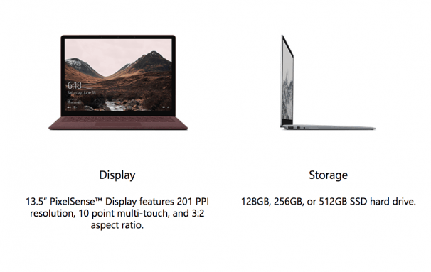 Microsoft's Surface Laptop tech specs released in full - SlashGear