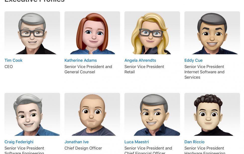 Apple's Memoji Executive Team headshots get an emoji twist - SlashGear