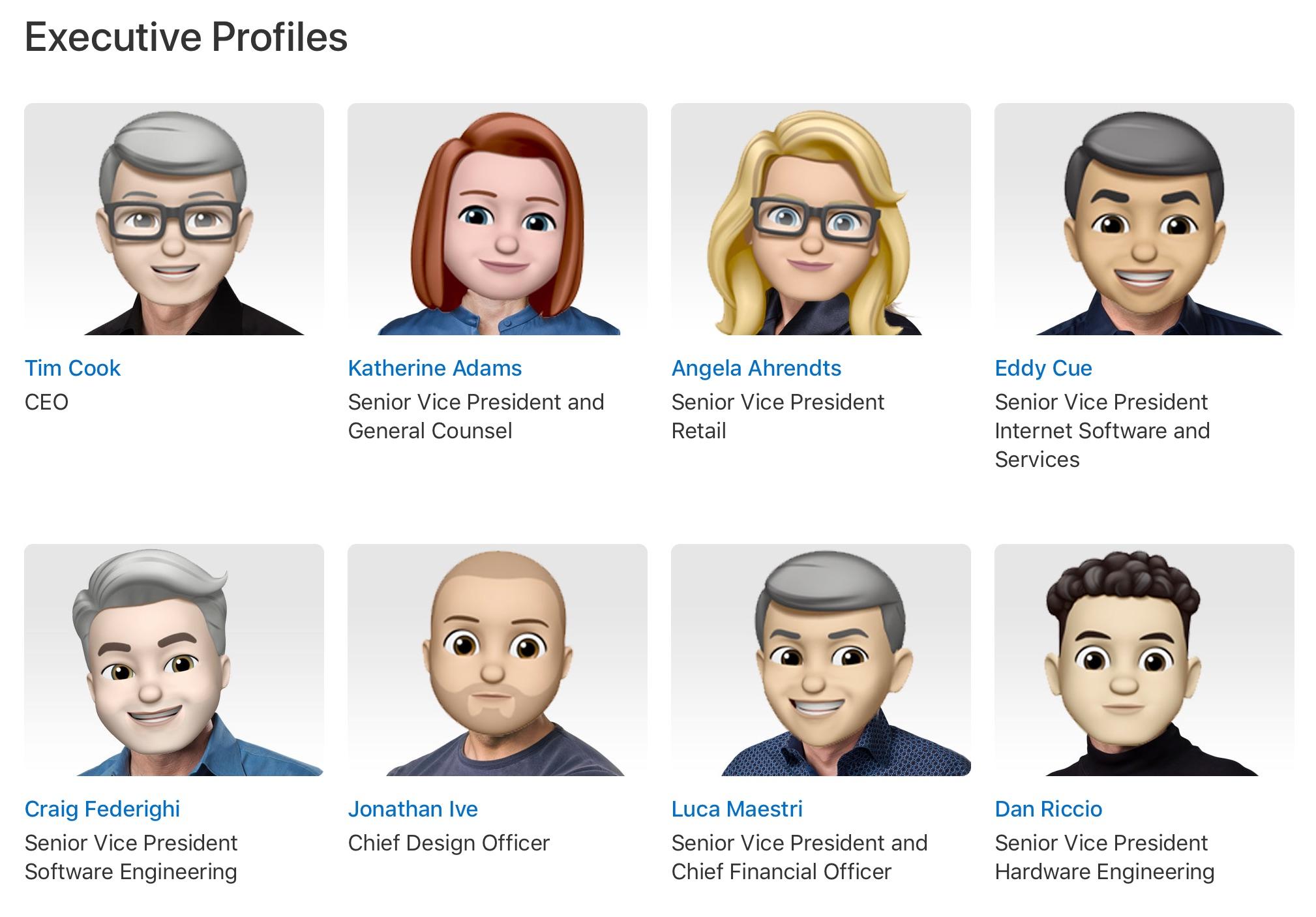 Apple's Memoji Executive Team headshots get an emoji twist - SlashGear