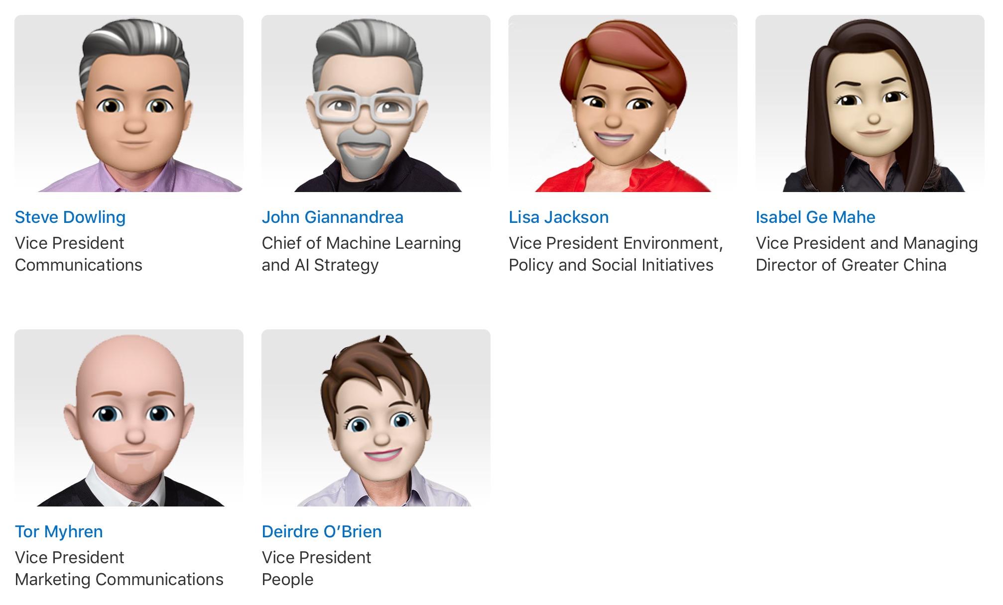 Apple's Memoji Executive Team headshots get an emoji twist - SlashGear