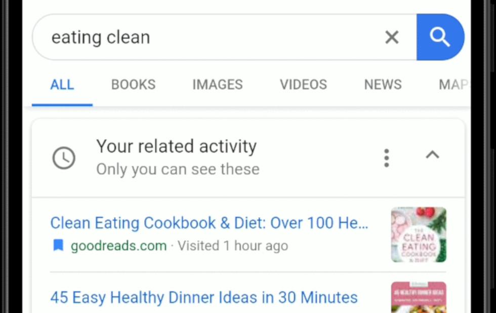 Google Search activity cards continue your past searches - SlashGear