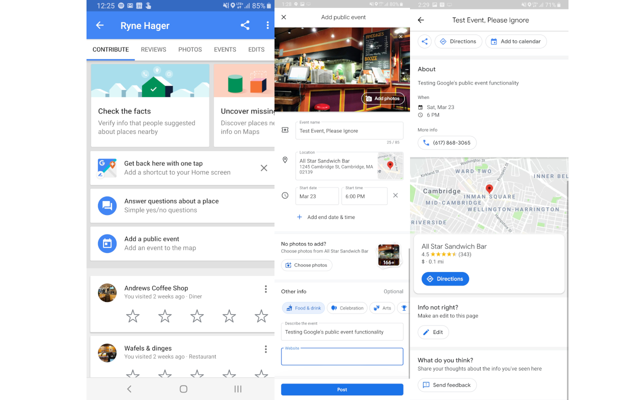 Google Maps public events can now be added by Android users - SlashGear