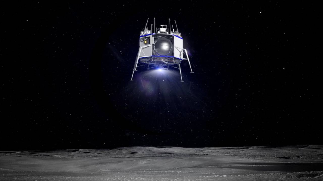 Blue Origin unveils lunar lander 'Blue Moon' and BE-7 rocket engine ...