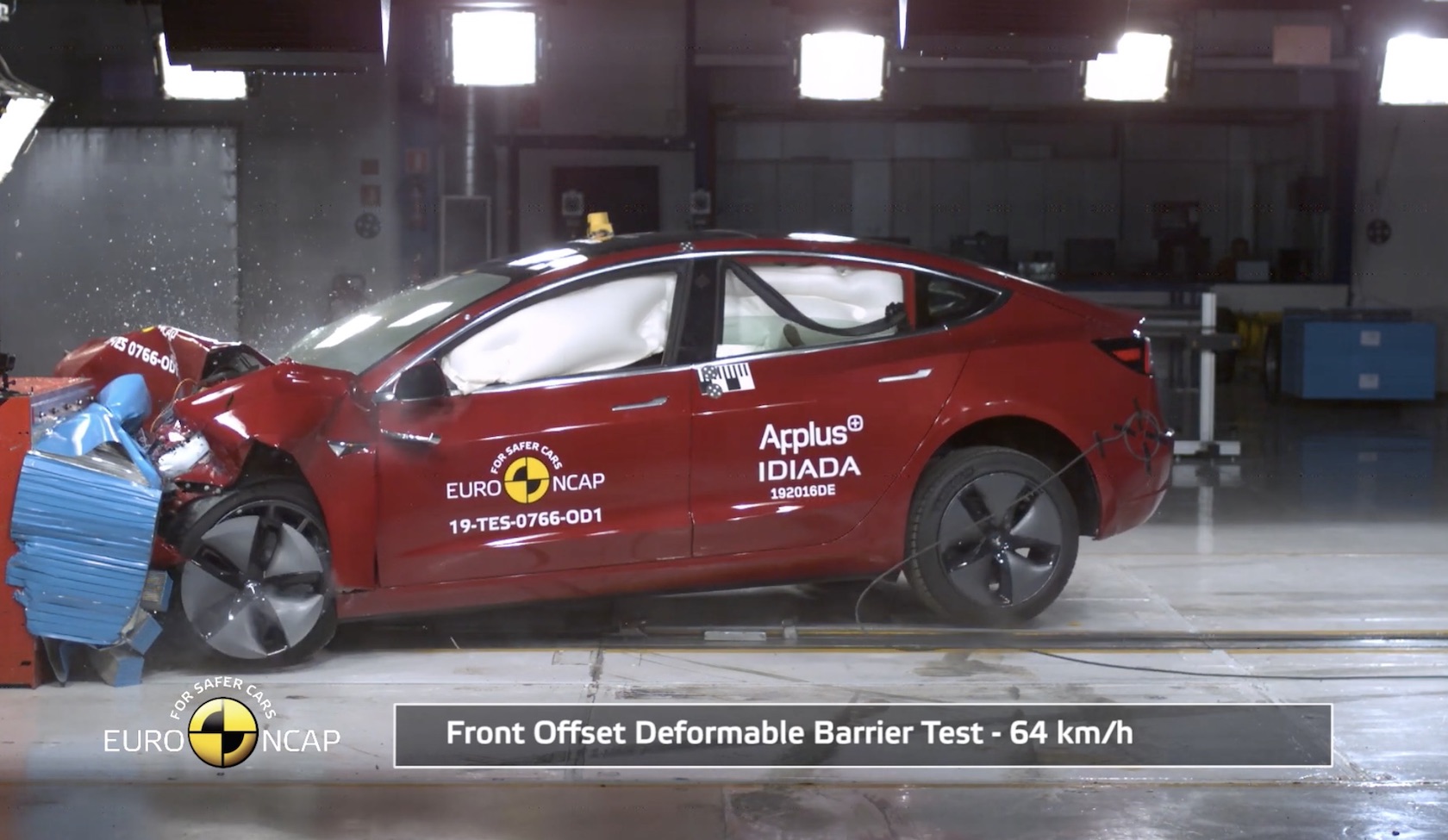 Watch the Tesla Model 3 crash tests that won the EV five stars - SlashGear