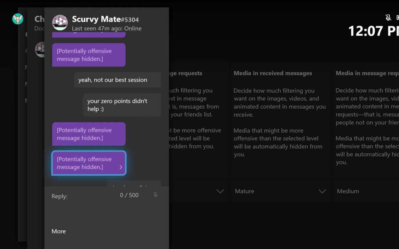 Xbox One adds fine-grained control over offensive text messages - SlashGear