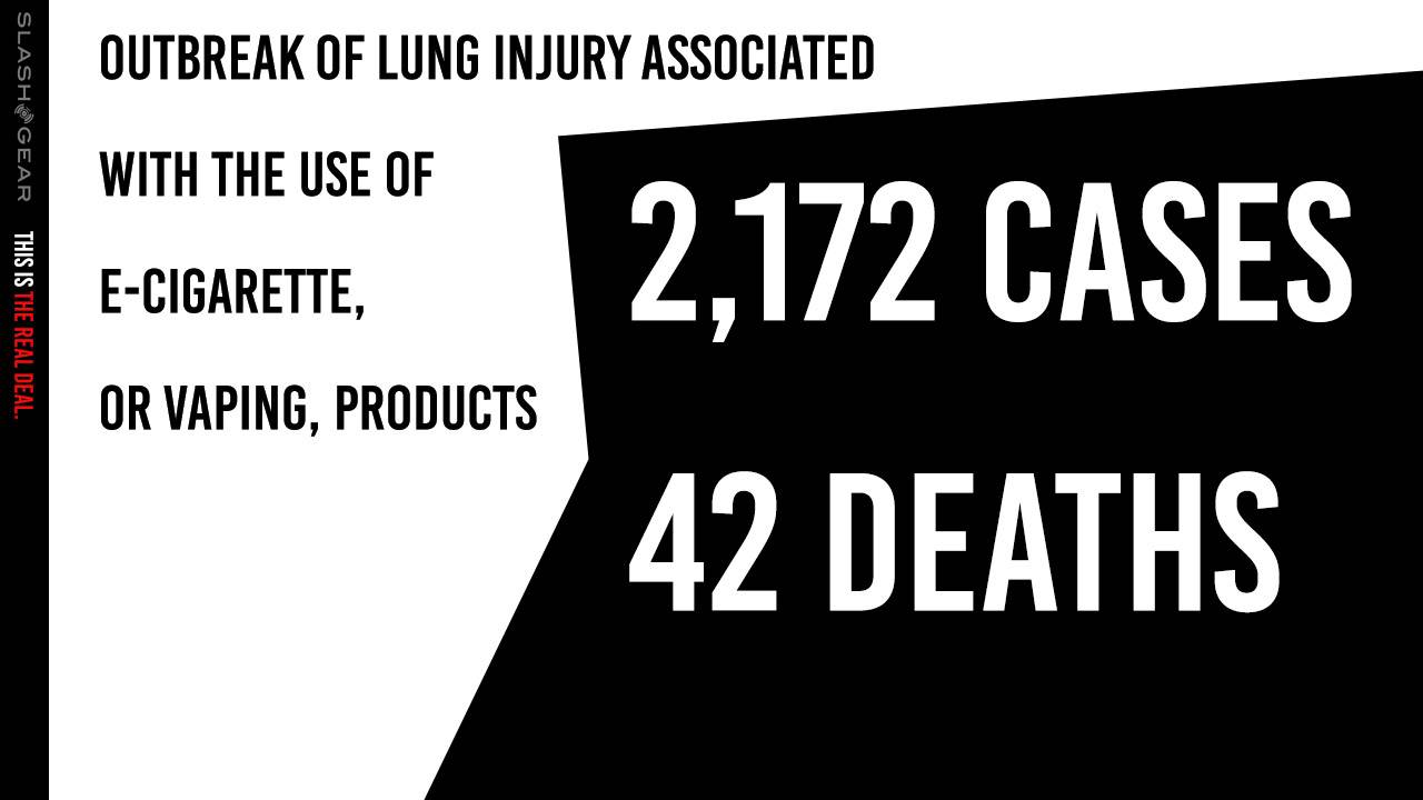 E-Cigarette Vaping EVALI lung injury and death count update - SlashGear