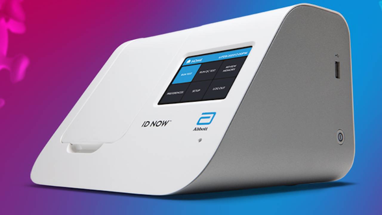 Abbott ID NOW COVID-19 test can give results in five or 13 minutes ...
