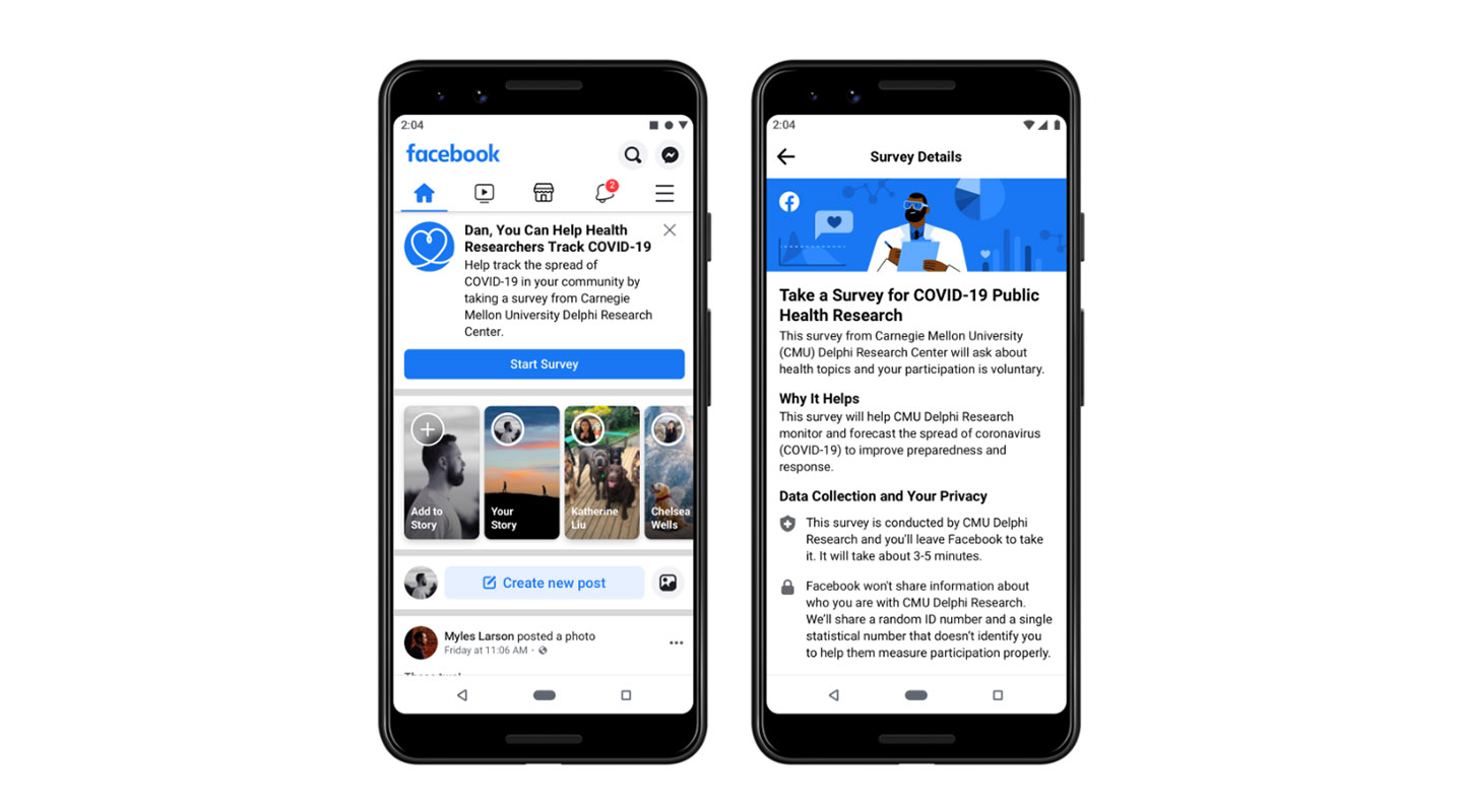 Facebook health survey helps Carnegie Mellon track COVID-19 cases ...