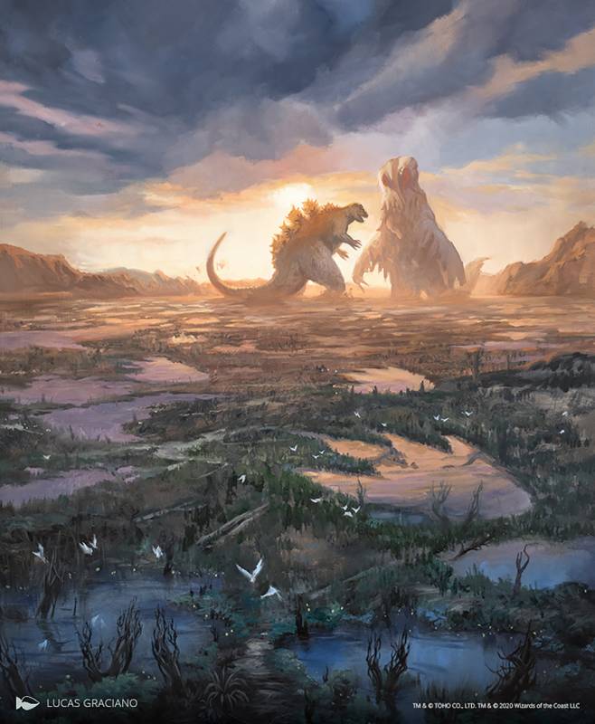 Magic The Gathering Godzilla lands, HD artwork shared - SlashGear