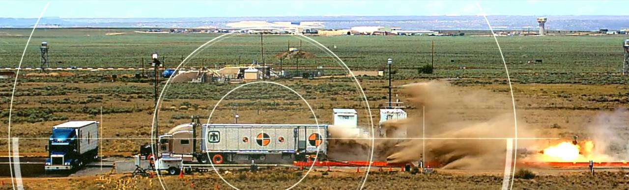 Nuke transporter slammed with rocket-powered semi-truck to test ...