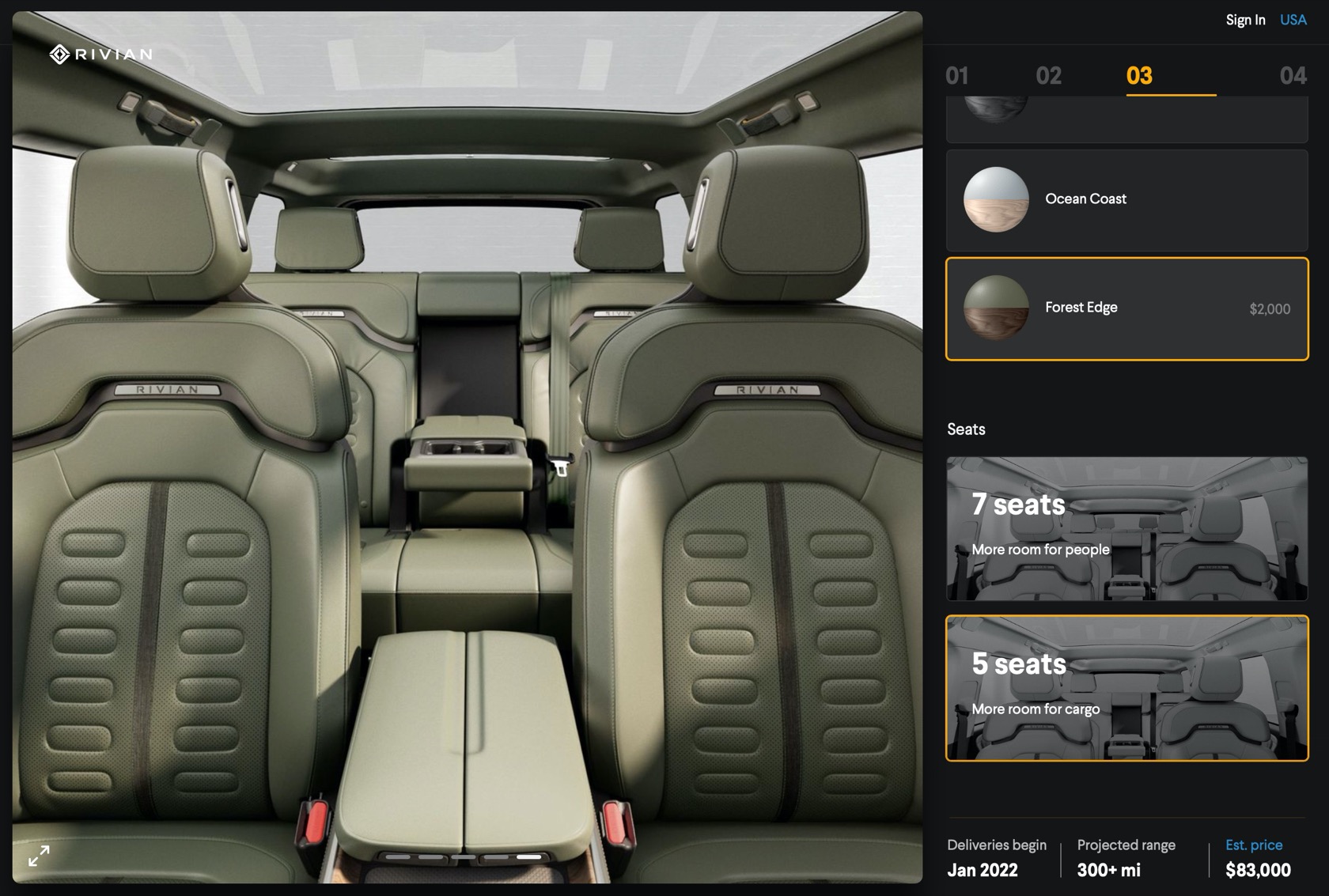 Rivian configurator details R1T and R1S – EV colors, wheels and ...