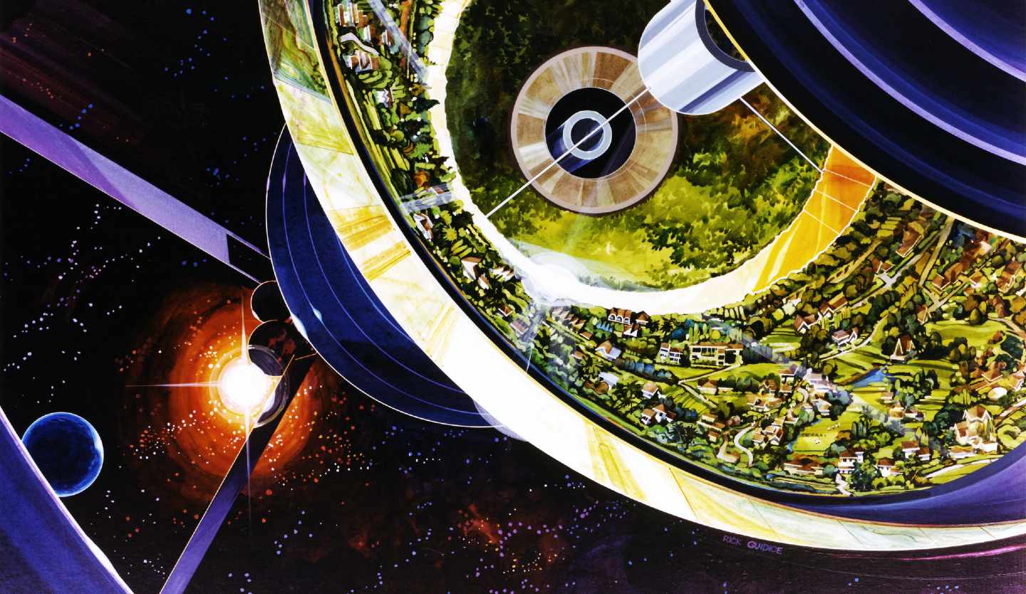 NASA's retrofuturistic artwork reveals 1970s vision of life in space ...