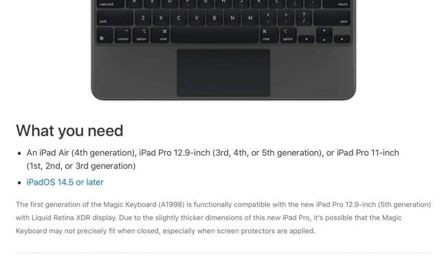The 2021 iPad Pro 12.9-inch will work with your old Magic Keyboard ...