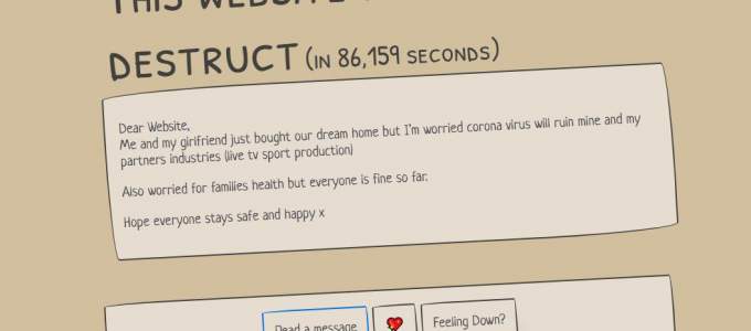 Self-destructing website is a time capsule of pandemic messages - SlashGear