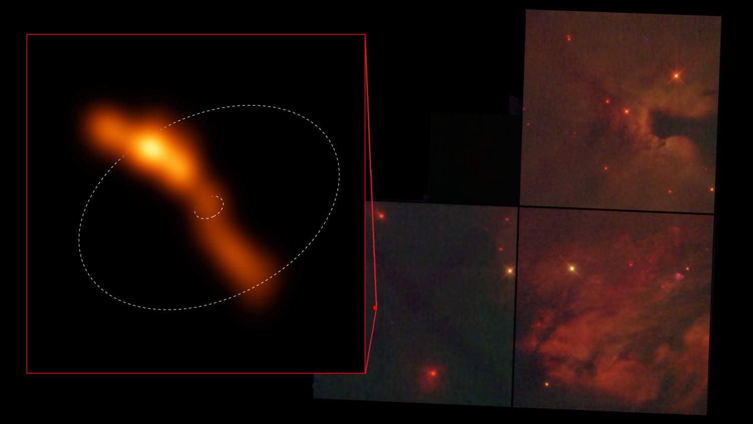 Astronomers note a significant difference in material ejected from a ...