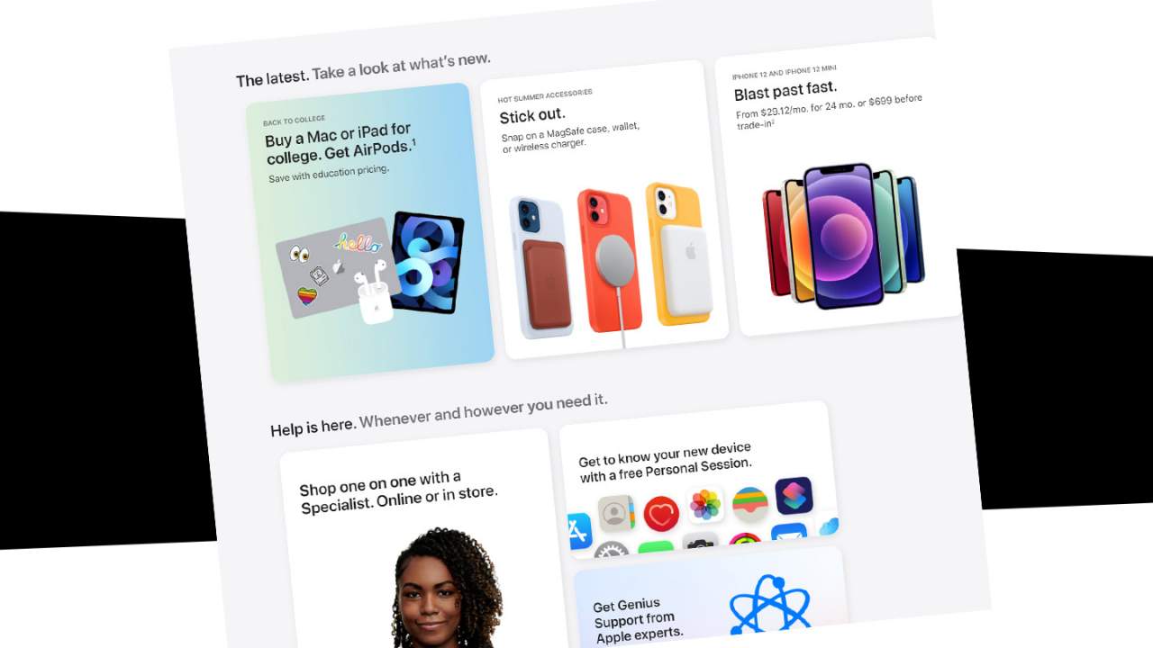 Apple Store website redesign puts touchscreen users first - SlashGear