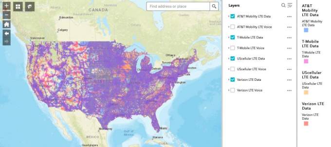 This new FCC mobile broadband map compares carrier coverage claims ...